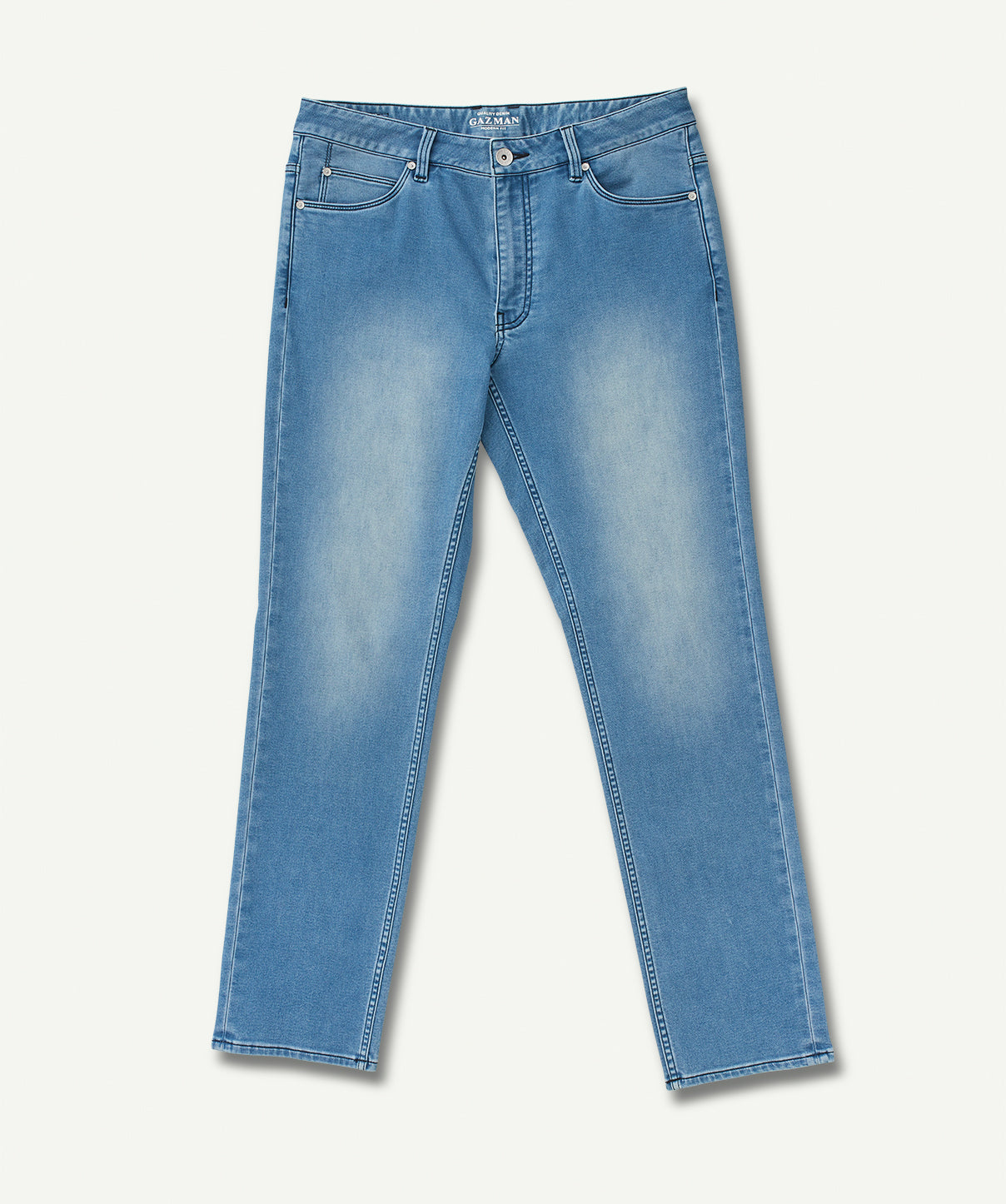 Merricks Knit Modern Fit Jeans - Washed Indigo - Jeans - GAZMAN